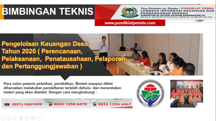Jadwal Bimtek Pengelolaan Keuangan Desa Tahun 2020 - Bimtek Pusdiklat ... Jadwal Bimtek Pengelolaan Keuangan Desa Tahun 2020 - Bimtek Pusdiklat ...
